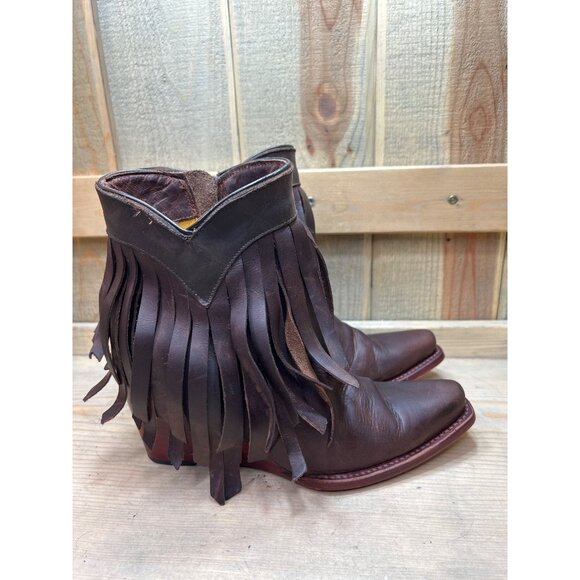 Johnny Ringo | Shoes | Johnny Ringo Brown Leather Fringe Western Wedge ...